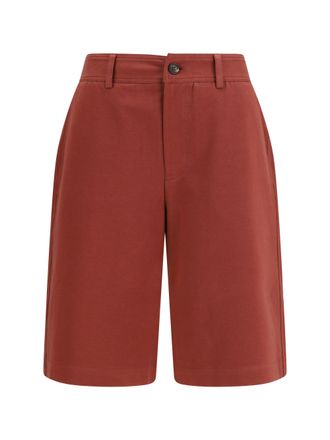 Brunello Cucinelli Cotton Bermuda Shorts - Red