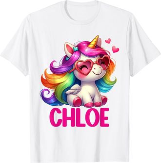 BDAZ Chloe Einhorn-Name, personalisiertes Design T-Shirt