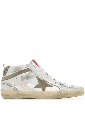 Golden Goose Low-Top Sneaker - Metallic Silver Silk And Nylon Sneakers - Gr. 37 (EU) - in Grau - f&uuml;r Damen