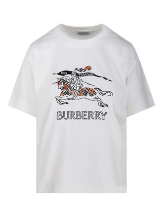 Burberry t-shirt &agrave; motif brod&eacute; - Blanc