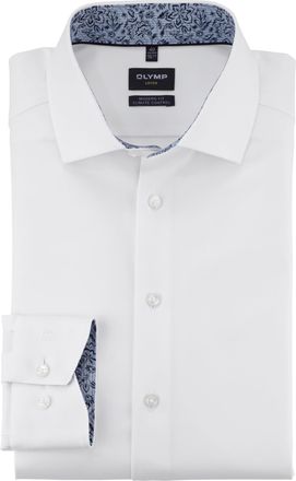 Olymp Herren Oberhemd Langarm Luxor 24/Seven,Twill,465 Modern Fit 20,19 Global Kent,Weiss 00,41