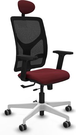 Piqueras y Crespo Call Center Sattelstuhl mit 2D-Armlehnen, h&ouml;henverstellbarer Lendenwirbelst&uuml;tze und festem Kopfteil, ausgestattet mit Syncro/Traslack und Schneidescha