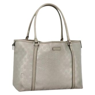 Gucci Pre-owned Vintage GG Canvas PVC Leder Tote Bag - - Pre-owned - Damen - Grau - ONE SIZE