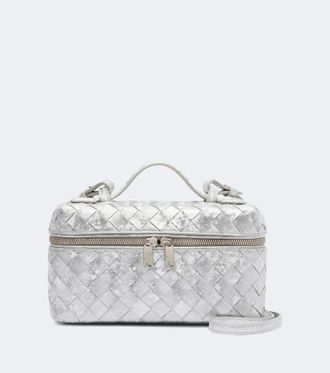 Bottega Veneta Schultertasche Bang Bang aus Metallic-Leder
