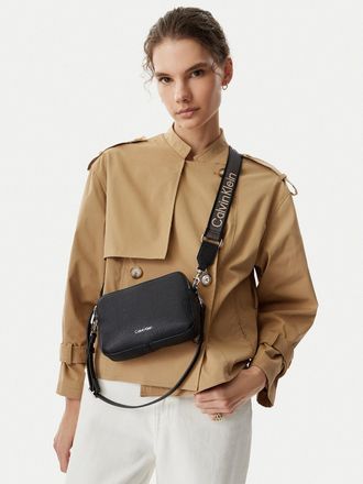 Calvin Klein Handtasche Calvin Klein Webbing 2X Strap Camera Bag LV04F3656G Schwarz