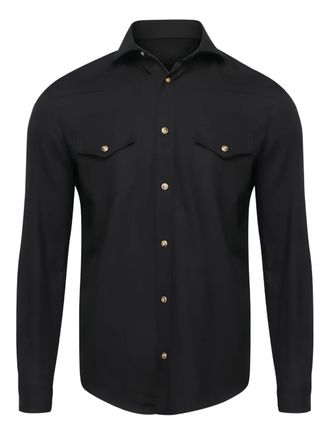 Marco Pescarolo western pockets shirt jacket - Schwarz