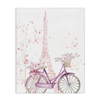 Stupell Industries Leinwandbild, Motiv: Pariser Fahrrad und moderner Spritzer, Design von Kim Allen, 50,8 x 40,6 cm