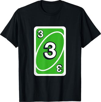 Uno Halloween Green 3 Karte T-Shirt