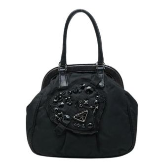 Prada Pre-owned Evening Heart Nylon Handtasche - - Pre-owned - Damen - Schwarzk - ONE SIZE