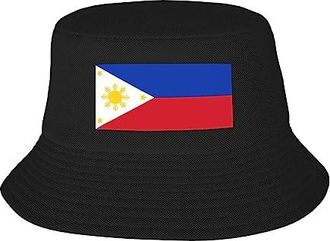 Generic Chapeau De Seau Unisexe Drapeau des Philippines Chapeau De P&ecirc;che Respirant &Eacute;t&eacute; Bonnet De Soleil, pour La Randonn&eacute;e, Plage, Sports, 56-58cm
