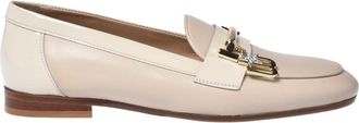 Baldinini Femme, Chaussures, Beige, Taille: 36 EU Vanilla Nappa and patent leather loafers