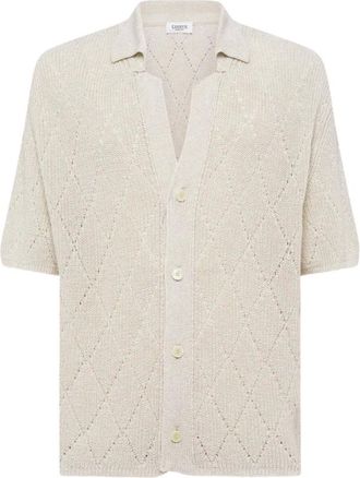 Laneus Homme, Tops, Beige, Taille: M Chemise Tricot&eacute;e