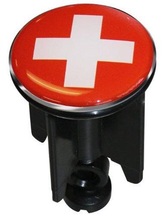 MSV Spirella 10.17717 Abfluss-Stöpsel Swiss, rot/weiß