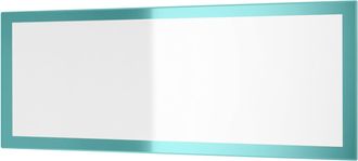Vladon Spiegel Lima, Wandspiegel mit Rahmen im modernen Stil, Petrol Hochglanz (139 x 55 cm)