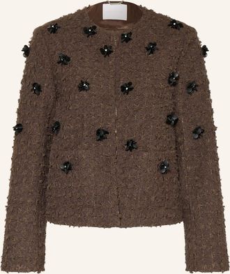 Rich & Royal Kastenjacke Mit Schmucksteinen braun