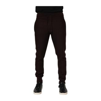 Dolce & Gabbana Luxuri&ouml;se Cashmere Silk Jogger Sweatpants - - Trousers - Herren - Braun - M
