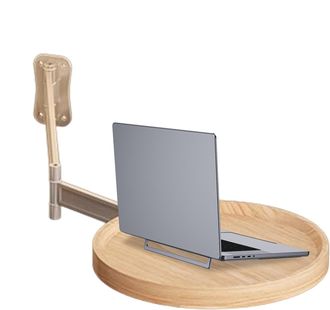 Generic Wandmontierter Beistelltisch rund, wandmontierter runder Tisch | Schlafzimmer Schreibtisch,180 &deg; Drehung faltbarer Snacktisch moderner Schreibtisch f&uuml;