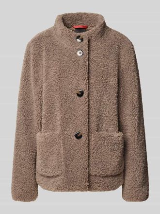 Fuchs Schmitt Regular Fit Jacke aus Teddyfell mit Stehkragen
