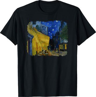Smooth HQ Café-Terrasse bei Nacht Van Gogh T-Shirt