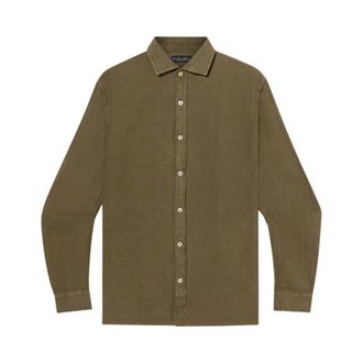 Brooks Brothers Leinenhemd Slim Fit mit Haifischkragen - - Shirts - Herren - Gr&uuml;n - 2XL