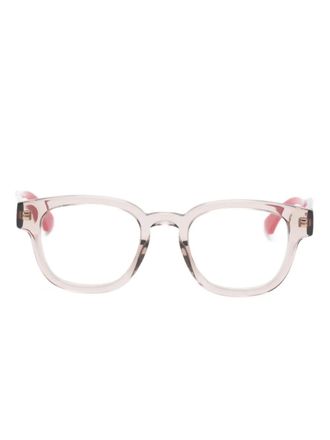 Gucci lunettes de soleil &agrave; bandes Web et monture ronde - Gris