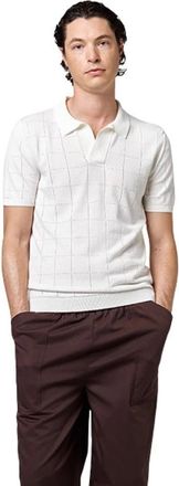 Alpha Studio Homme, Tops, Blanc, Taille: L Polo Traforata