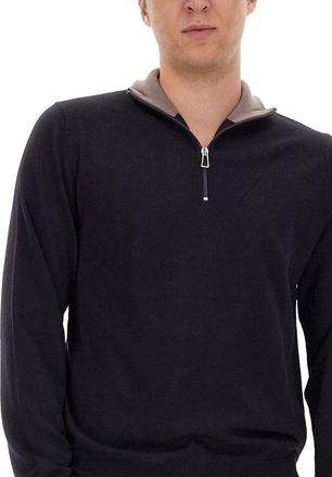 Paul Smith Logo-Embroidered Merino Wool Sweater - Blue