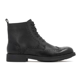 Kazar Herren Lederstiefel mit Lochmusterdekoration - - Shoes - Herren - Schwarzk - 39 EU