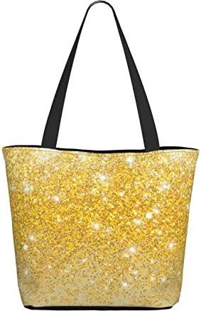 AOOEDM Sac &agrave; provisions jaune marron paillet&eacute; pour femme 33 x 28 x 19 cm. Le cadeau parfait pour la Saint-Valentin. Cest de la Saint-Valentin pour maman, fil