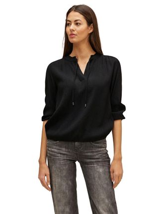 Street One Damen A344345 Tunika Bluse, Black, 38