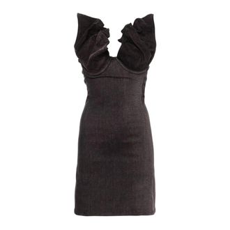Y / Project R&uuml;schen-Denim-Korsett-Kleid - - Dresses - Damen - Schwarzk - S