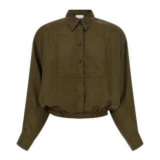 Nude Fluid Viscose Shirt - - Blouses & Shirts - Damen - Gr&uuml;n - S