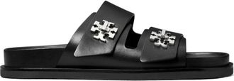 Tory Burch Femme, Chaussures, Noir, Taille: 38 1/2 EU T Lock Sport Slide