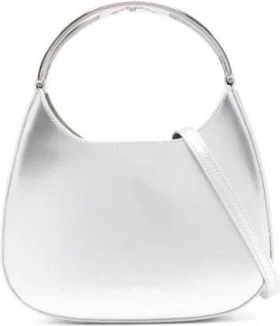 Emporio Armani Femme, Sacs, Gris, Taille: ONE Size Mini sac capsule Moon &agrave; effet verni avec anse bijou