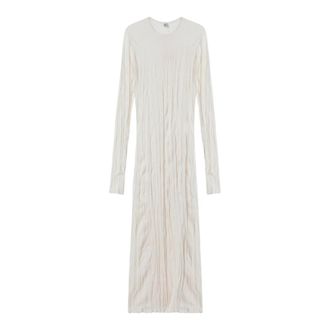 Toteme Crinkled Knit Long Sleeve Dress - - Dresses - Damen - Beige - XS