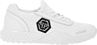 Philipp Plein Low-Top Sneaker - Runner Sneaker Hexagon - Gr. 35 (EU) - in Wei&szlig; - f&uuml;r Damen