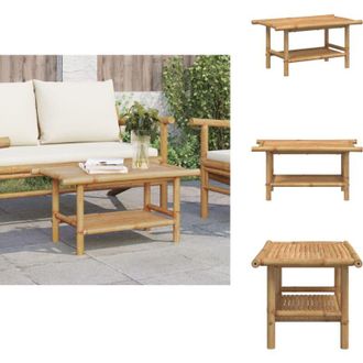 vidaXL Couchtisch 70x40x35 cm Bambus - Bambus Couchtisch - Beistelltisch - Wohnzimmer Deko - Naturholz M&ouml;bel - Lounge Table