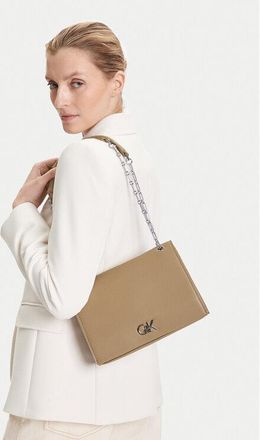 Calvin Klein Handtasche Ck Medium Conv Chain Bag K60K612810 Beige