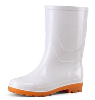 Pangolin Bottes de Pluie Imperm&eacute;ables Unisexe - PVC Antid&eacute;rapant, Confortables & R&eacute;sistantes - Bottes de Jardin, Travail, Agriculture, P&ecirc;che, Cuisine Blanc-B 3