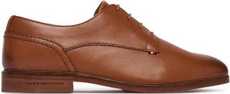 Tommy Hilfiger Halbschuhe Hilfiger Leather Dress Shoe FM0FM05777 Braun