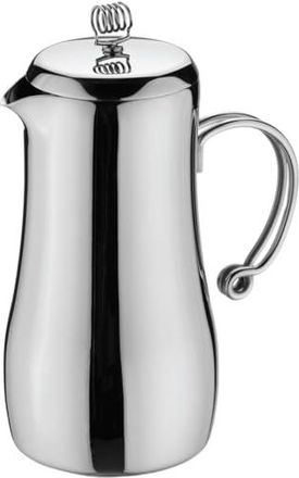 Café Stål Café Stål MPC-12DW Elements Doppelwandiger Kaffeebereiter aus 18/10 Edelstahl - Hochglanzpolitur mit Klappdeckel, für 10 Mokkatassen geeignet, Steel