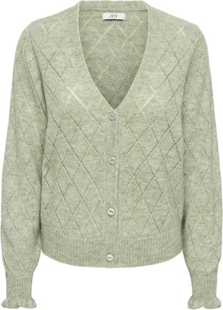 Jacqueline de Yong JdY Damen Jdyletty L/S V-Neck Struc Cardi KNT Noos, Seagrass, S