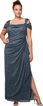 Alex Evenings Damen Schulterfreies Brautmutter mit Ger&uuml;schtem Rock, Formelle Veranstaltung, Hochzeitsg&auml;stekleid (&Uuml;bergr&ouml;&szlig;e) Kleid fr besondere Anlsse, Smok