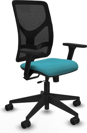 Piqueras y Crespo Computerstuhl mit 3D-Armen, h&ouml;henverstellbare Lendenwirbelst&uuml;tze, ausgestattet mit Synchron/Traslack und Schneideschaum, mit 65 mm Nylon-Rollen, Schwa