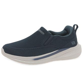 Skechers Slade Royce Herren, Marineblaues Strick-Mesh, 42.5 EU