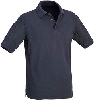 Defcon 5 Defcon 5 Polo tactique à manches courtes avec poches, bleu marine, Small