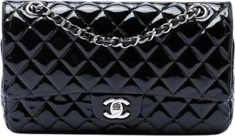 Chanel Sac bandouli&egrave;re vintage Chanel &agrave; double rabat - Femme - Pre-owned - Noir - Taille: ONE Size