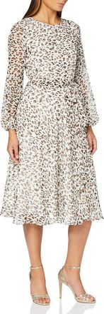 Gina Bacconi Damen Womens Chiffon Dress Cocktailkleid, Elfenbein/Schwarz, 34