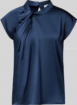 Neo Noir Blusentop aus Satin mit Knotendetail Modell Fleur Drapy