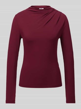 Pieces Langarmshirt mit drapierter Schulterpartie